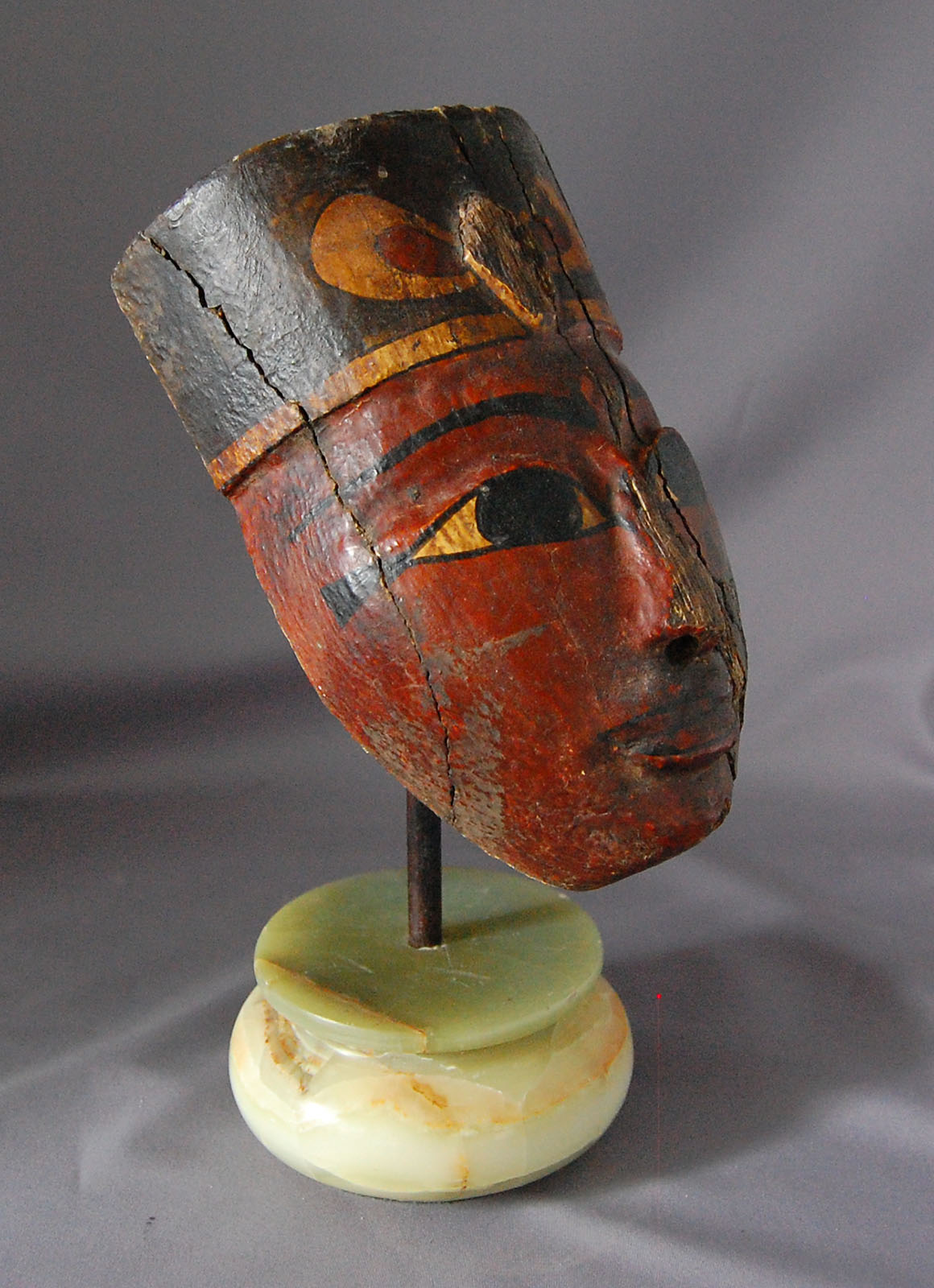 Egyptian Wood Mummy Mask Painted – Westwillow Antiques