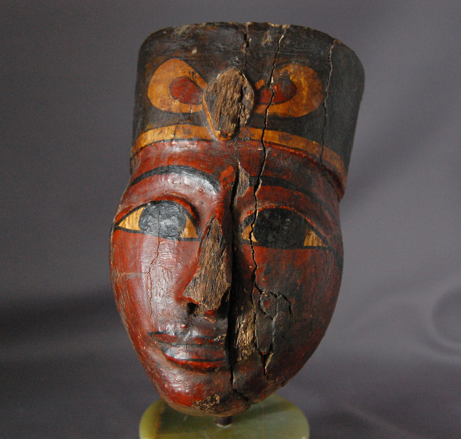 Egyptian Wood Mummy Mask Painted – Westwillow Antiques